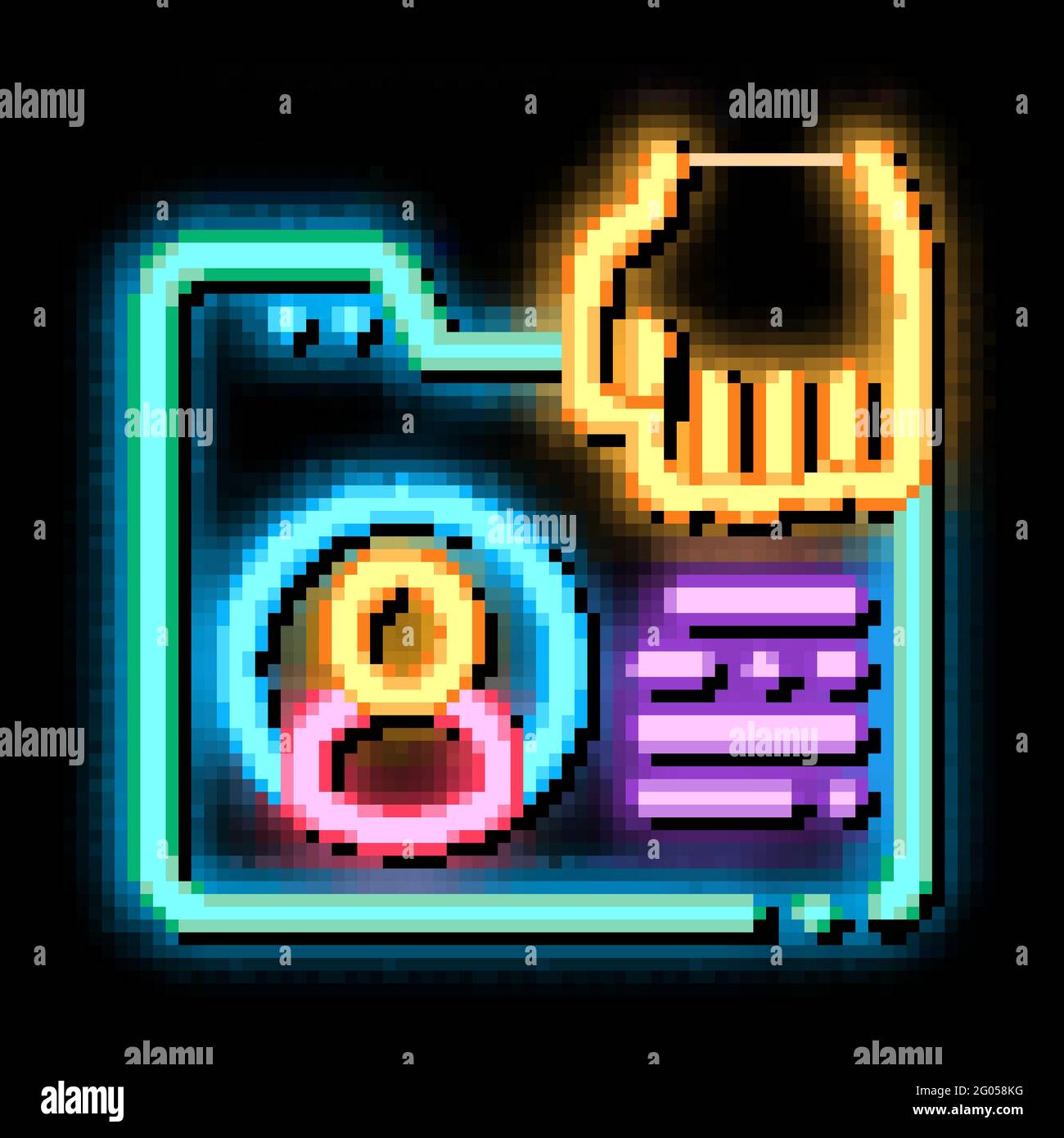 Identity Theft neon glow icon illustration Stock Vector Image & Art - Alamy