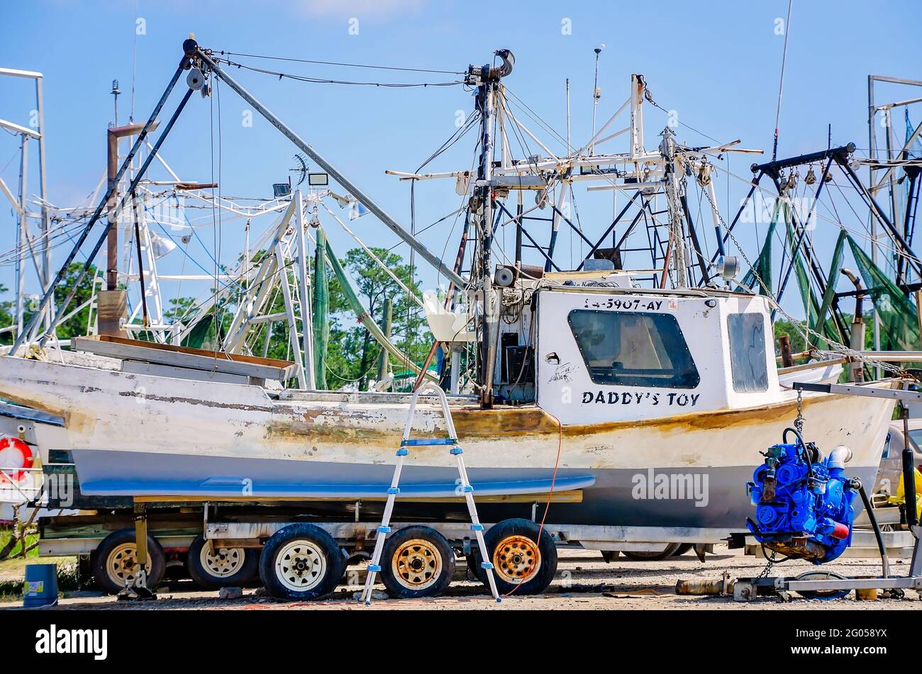 Fishing trawler dry dock hi-res stock photography and images - Alamy