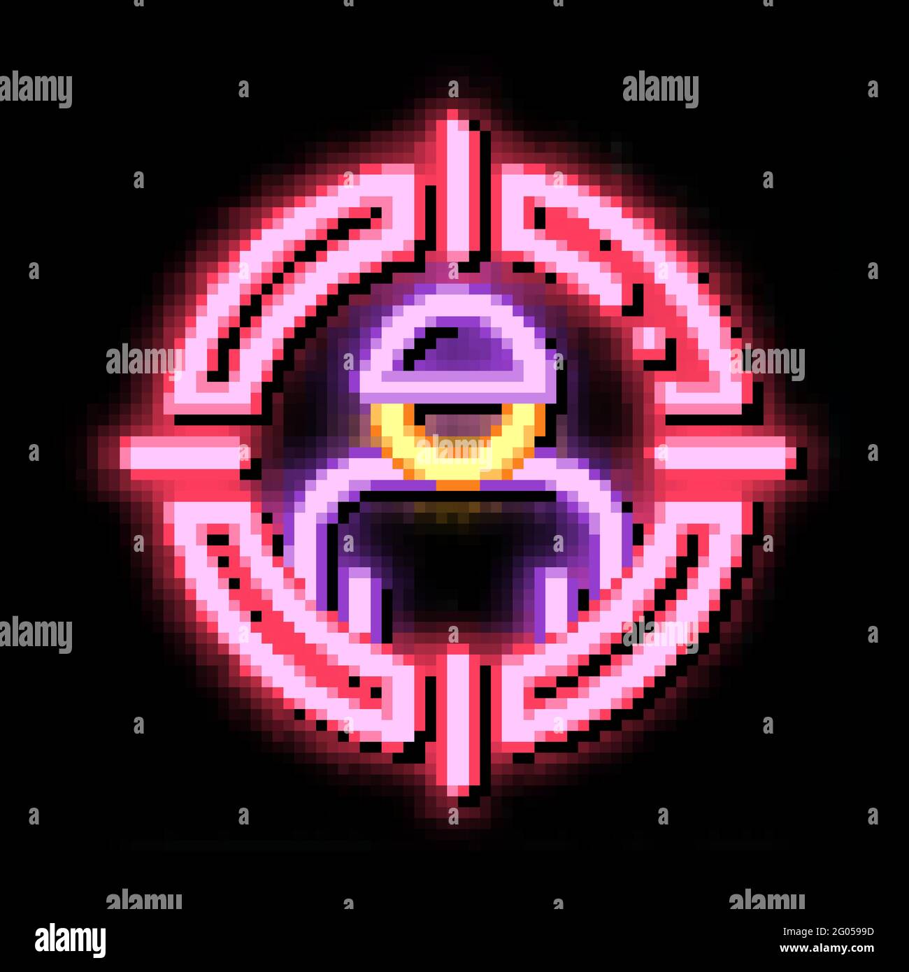 Targeting Person neon glow icon illustration Stock Vector Image & Art ...