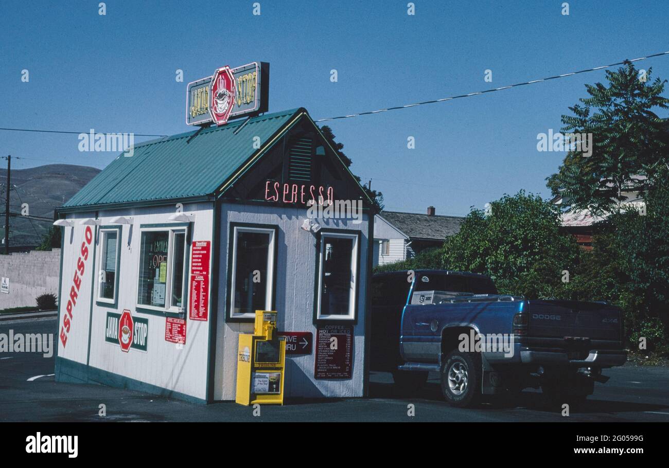 2000s America - Java Stop Espresso, Lewiston, Idaho 2004 Stock Photo ...