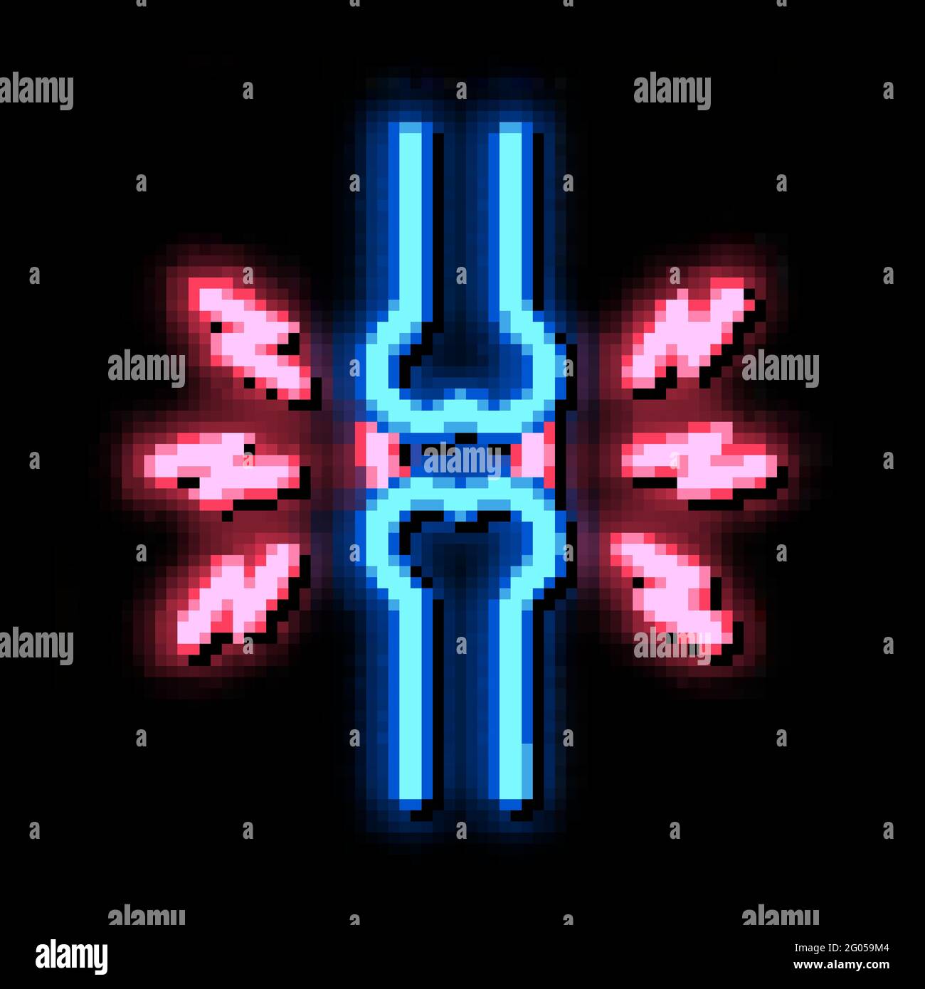 Joint Pain neon glow icon illustration Stock Vector Image & Art - Alamy