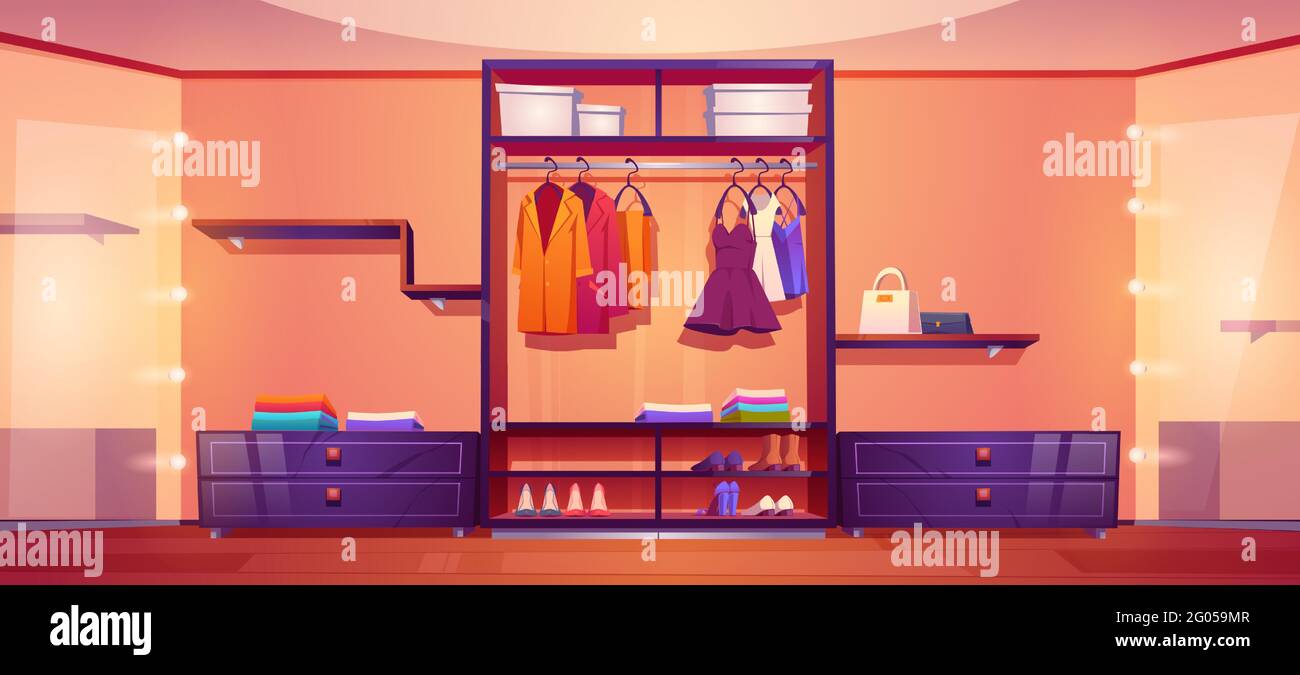 Dresses in closet Stock Vector Images - Alamy