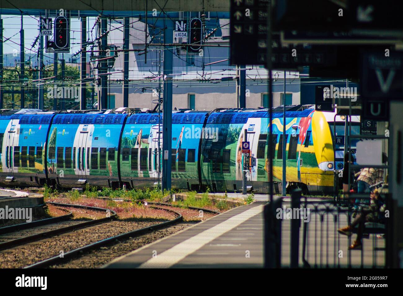 Reims France May 31, 2021 Central train station located in downtown of ...