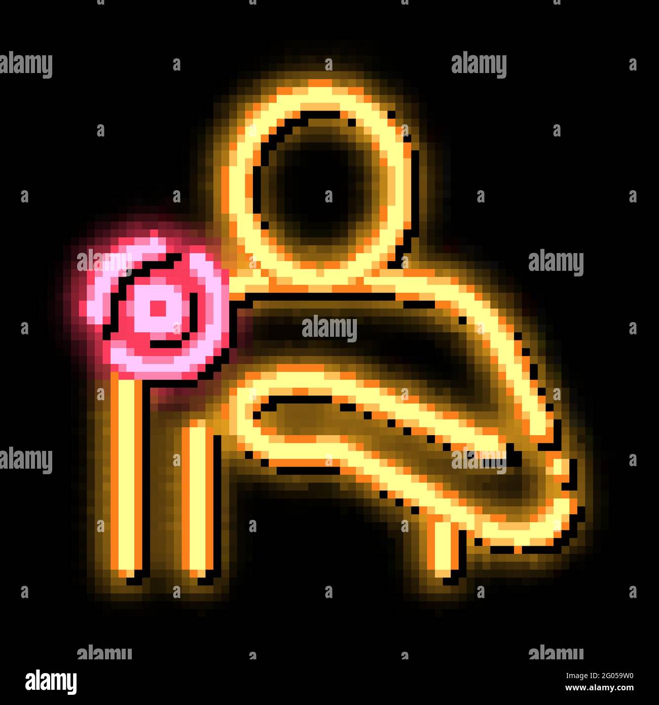 Pinpoint Shoulder Pain neon glow icon illustration Stock Vector Image ...