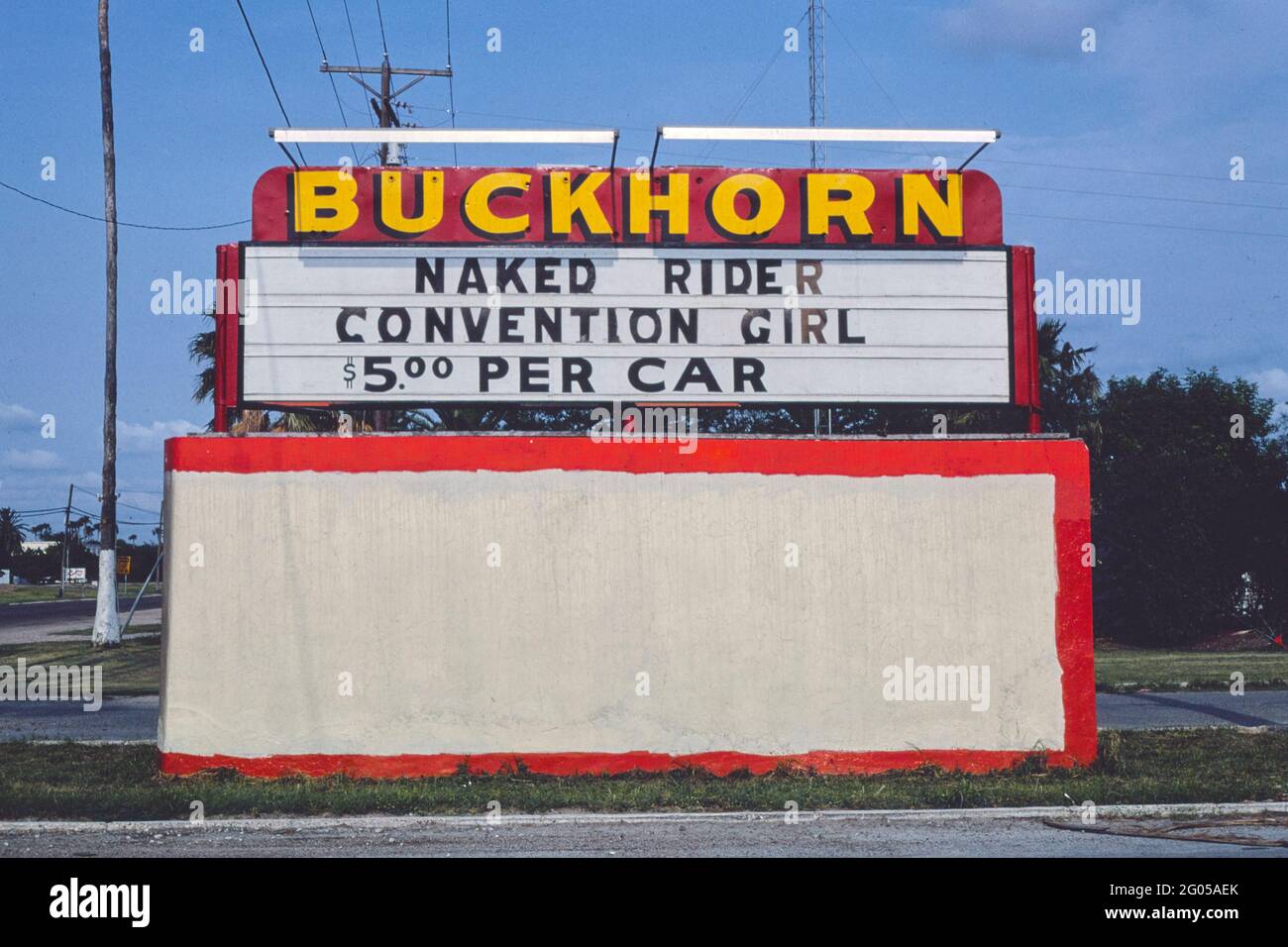 1980s America - Buckhorn Drive-In, Mission, Texas 1982 Stock Photo - Alamy