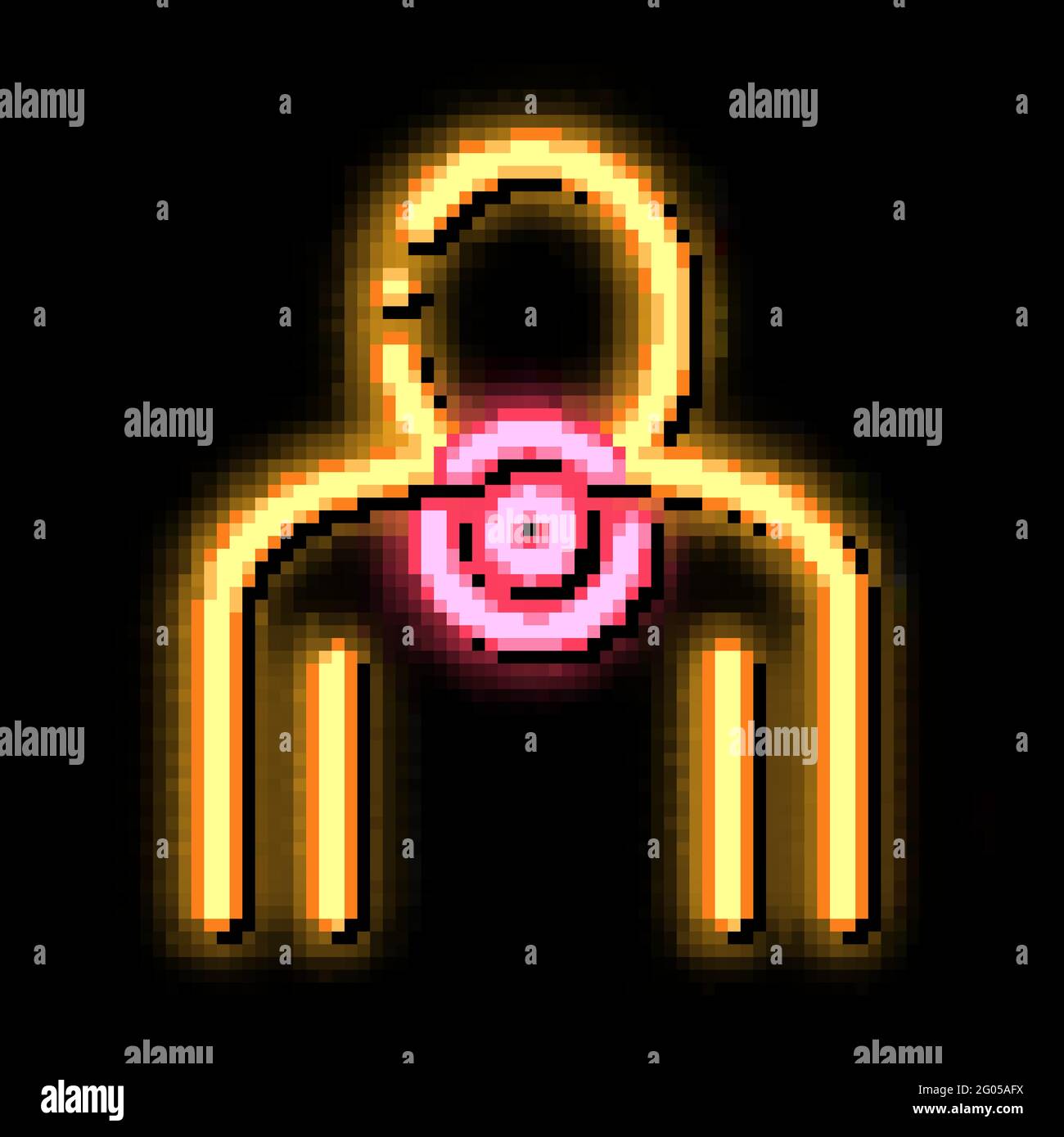 Neck Pain neon glow icon illustration Stock Vector Image & Art - Alamy
