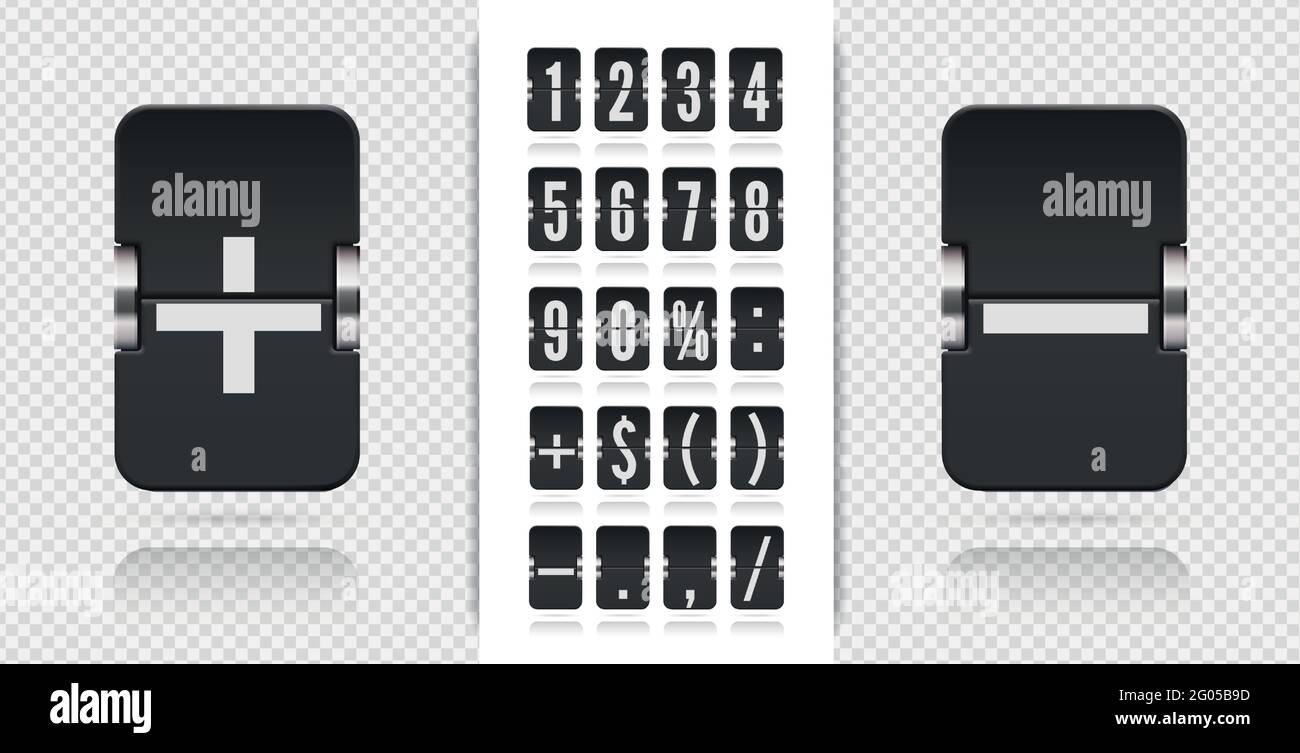 Vector modern ui design for old time meter or calendar with numbers and ...