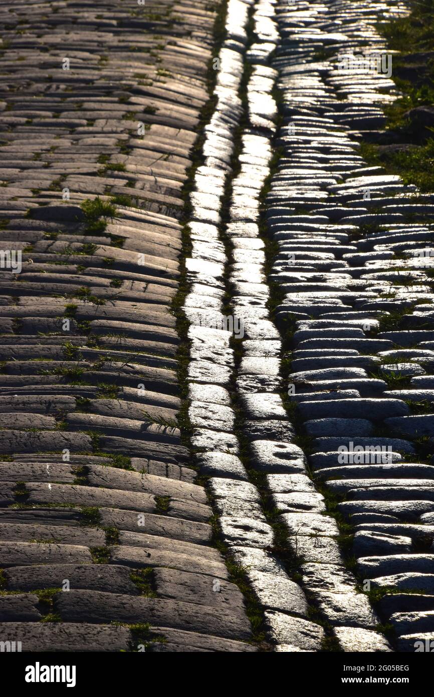 Cobbles, Setts, Spencer Lane, Hebden Bridge, Calderdale, West Yorkshire ...