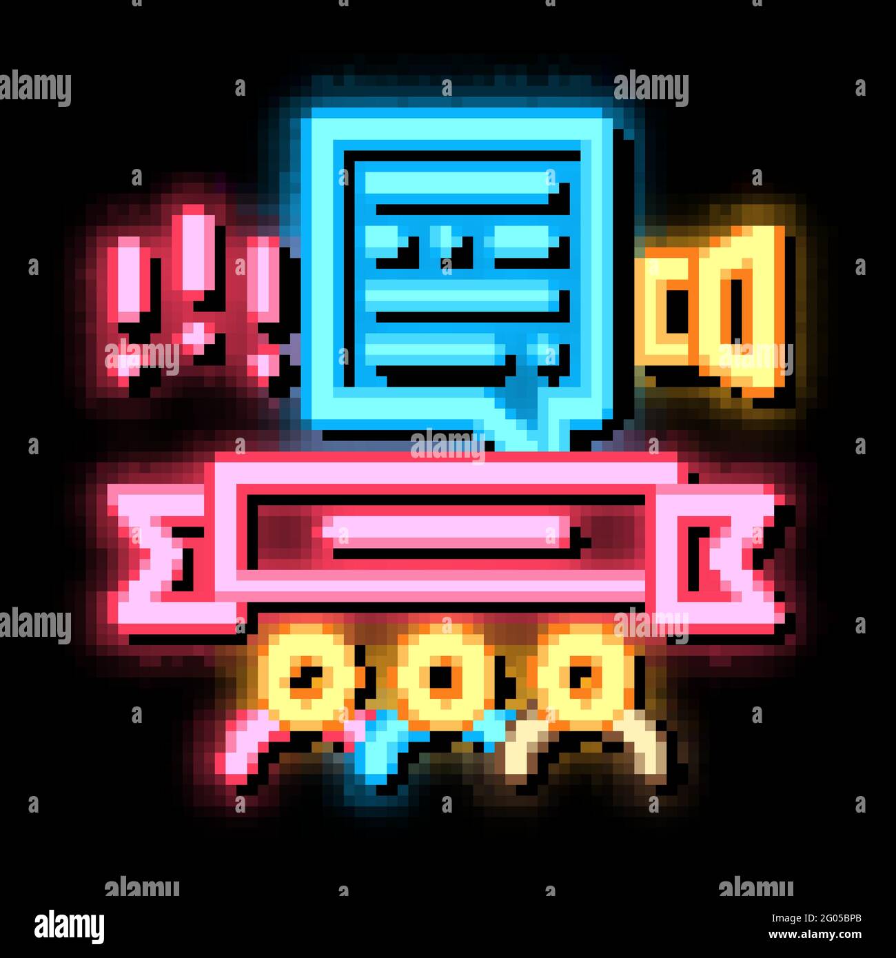 Student Graduates Announcement neon glow icon illustration Stock Vector ...