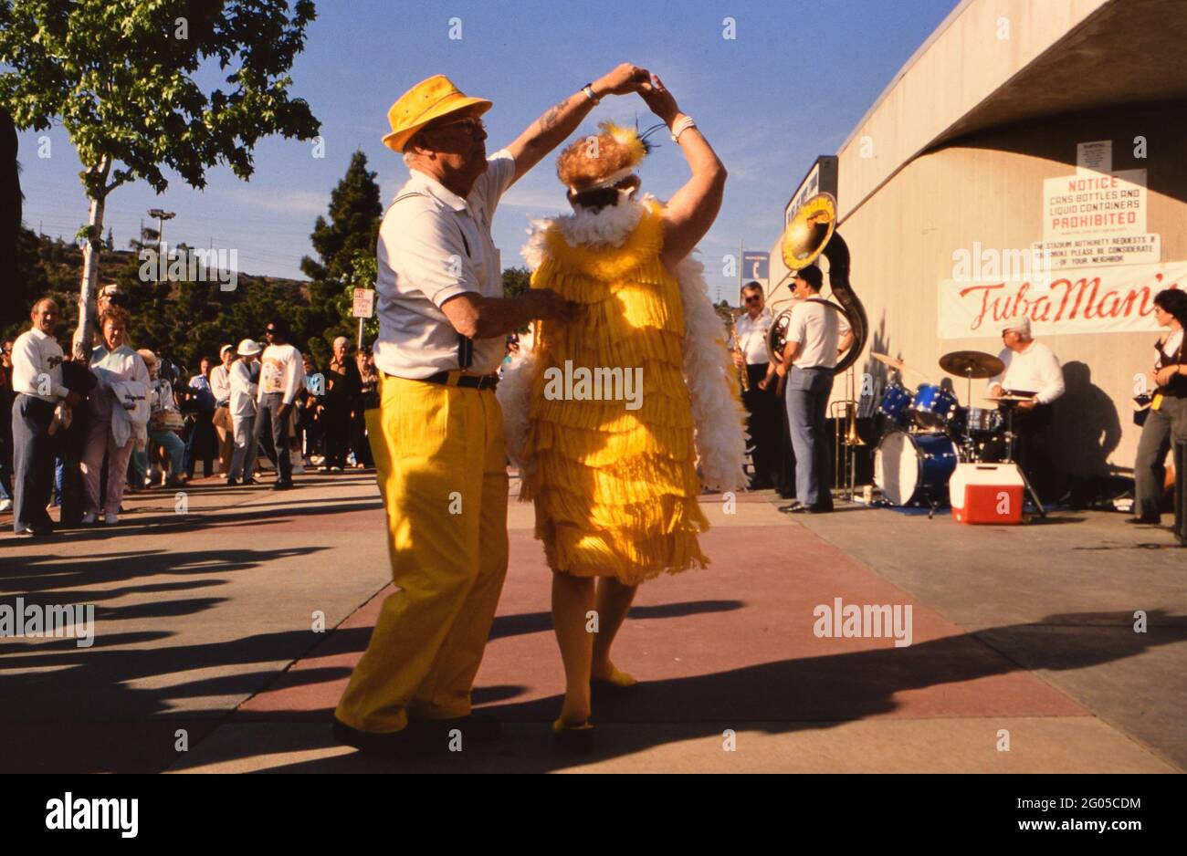 Fans attending and having fun at a major league baseball game -- Please ...
