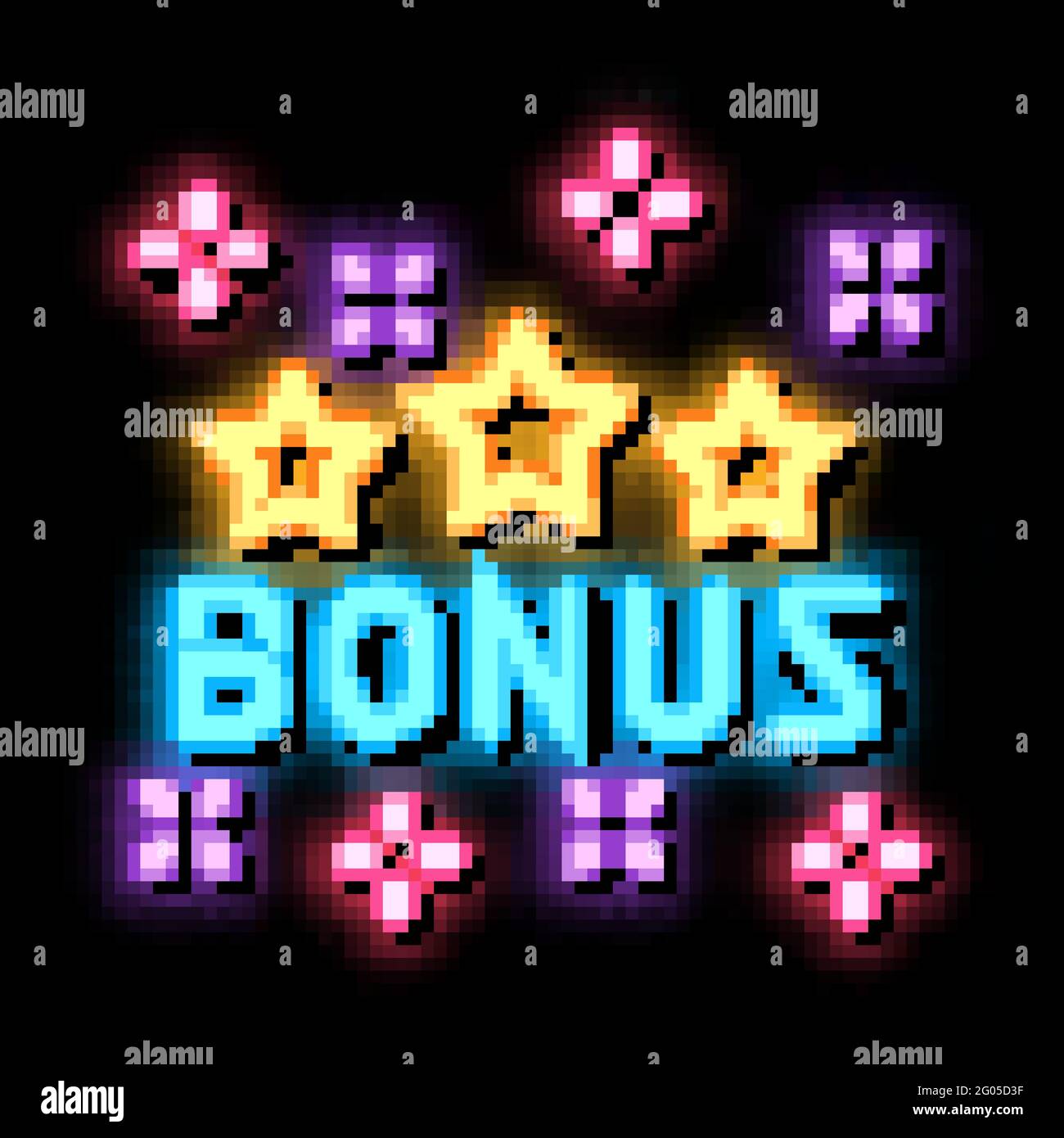 Bonus Star Logo neon glow icon illustration Stock Vector Image & Art ...