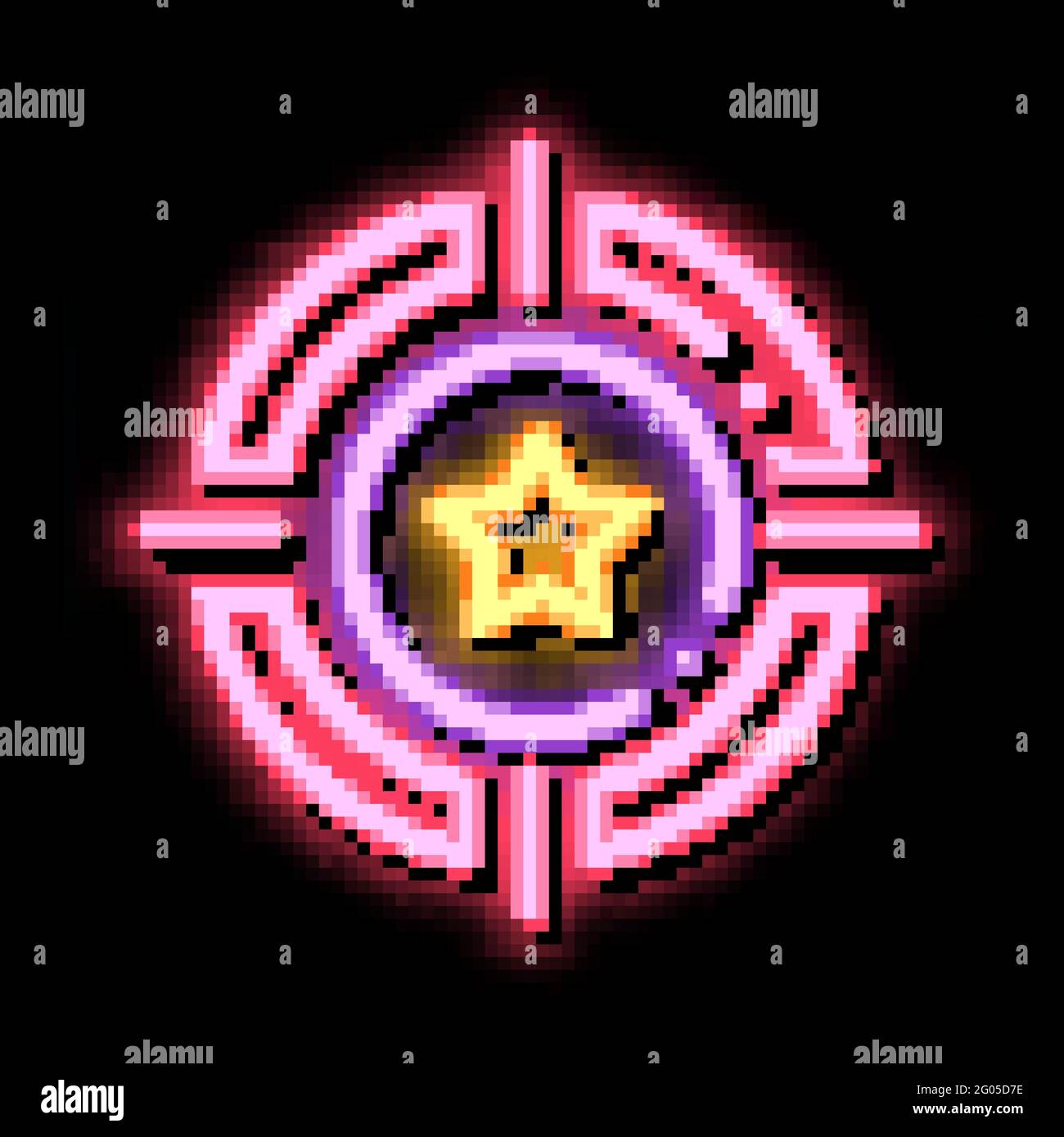 Bonus Target Sign neon glow icon illustration Stock Vector Image & Art ...