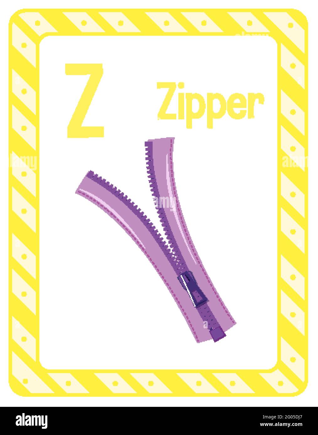 Z Is For Zipper Cut Out Stock Images & Pictures - Alamy