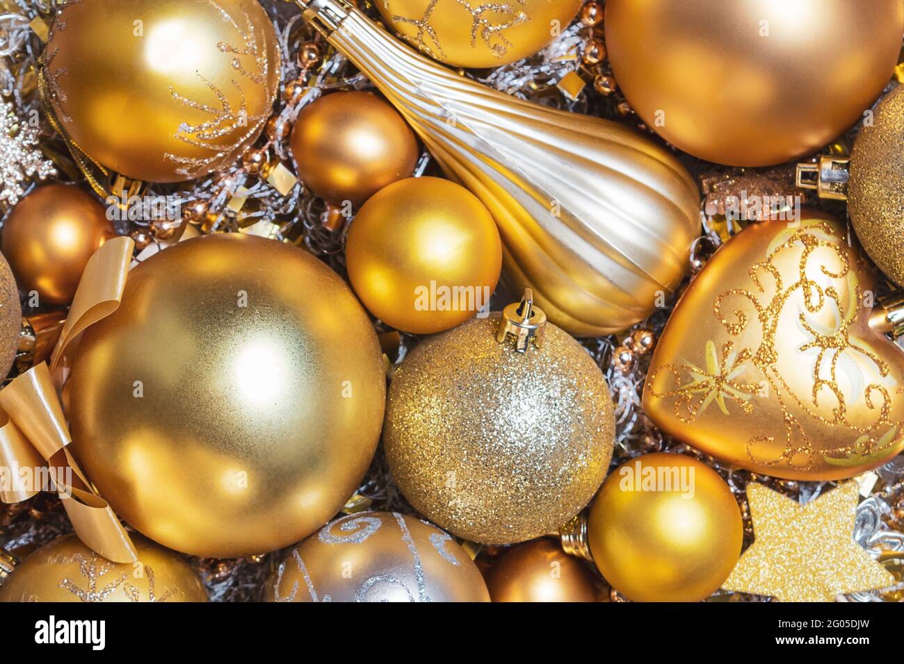 Gold color balls hi-res stock photography and images - Alamy