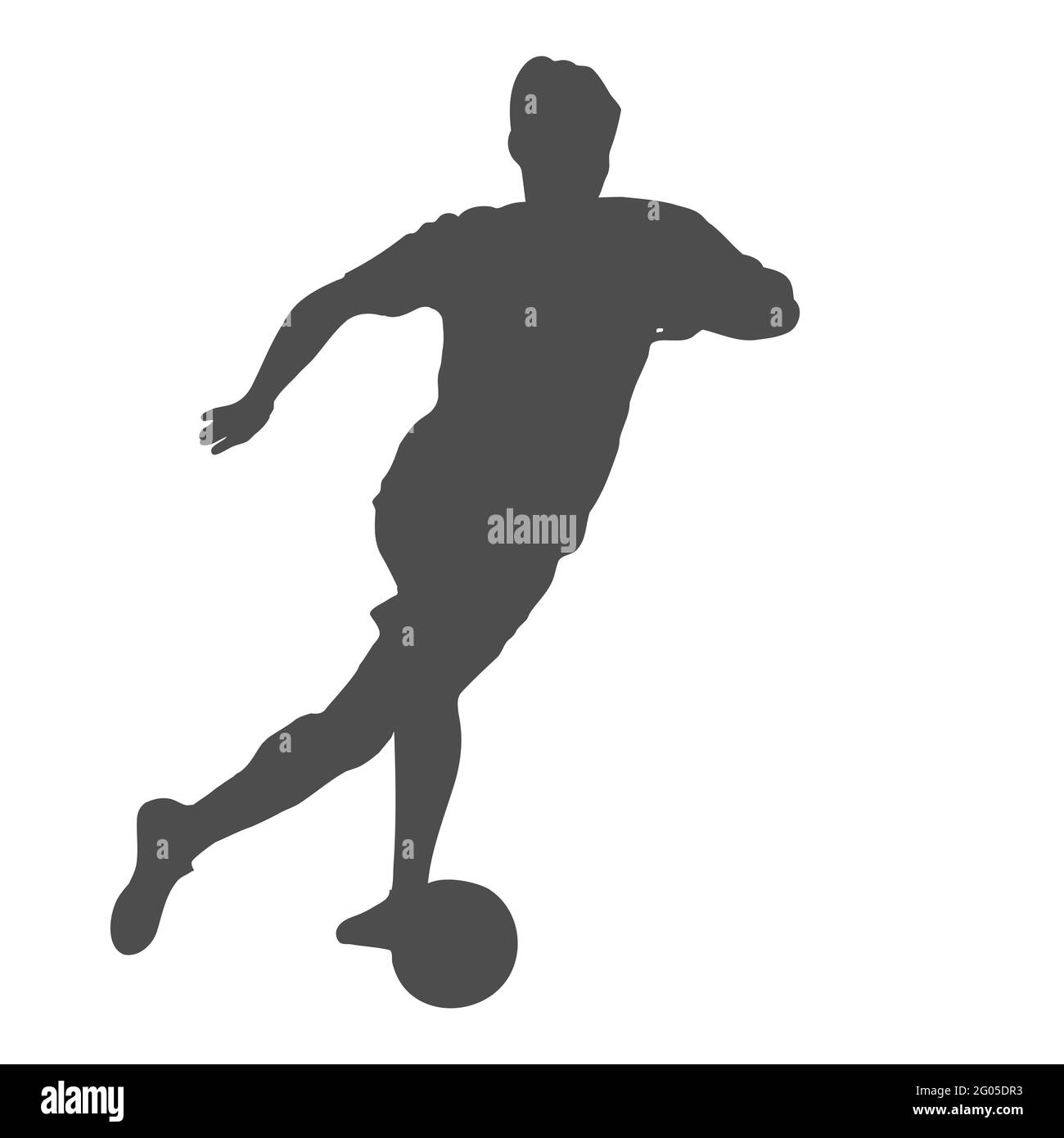 Football. Filled silhouette of a football player. An athlete plays ...