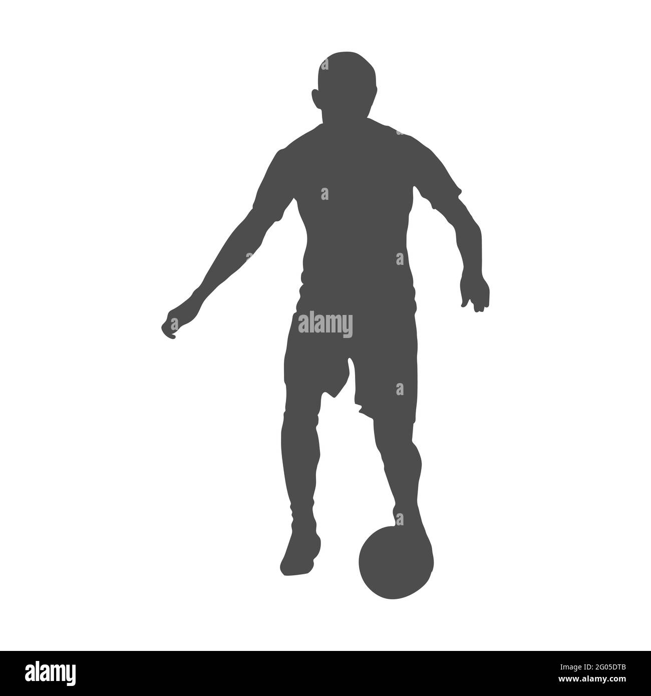 Football. The filled silhouette of a football player. An athlete plays ...
