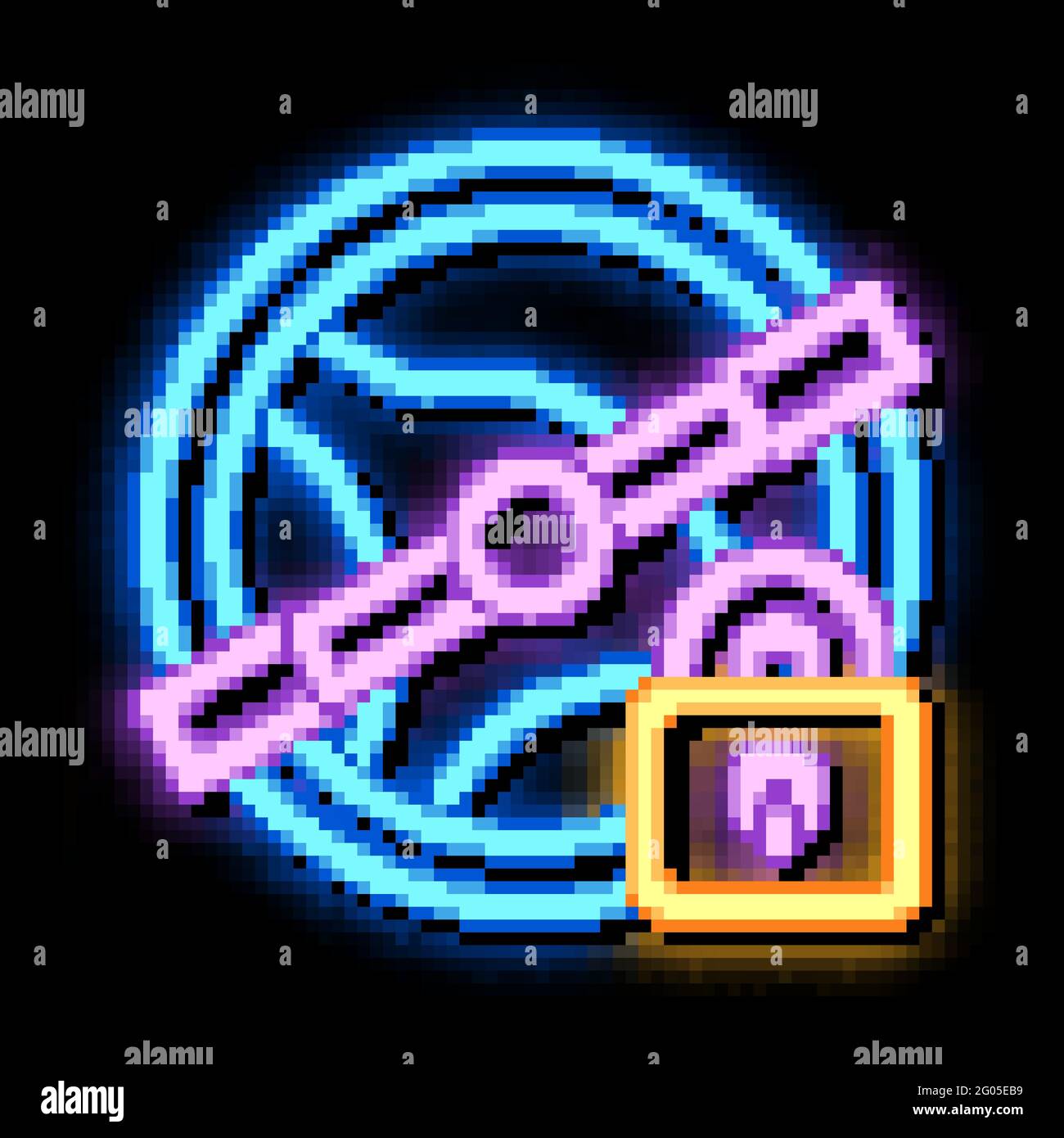 Driving Prohibition Concept neon glow icon illustration Stock Vector ...