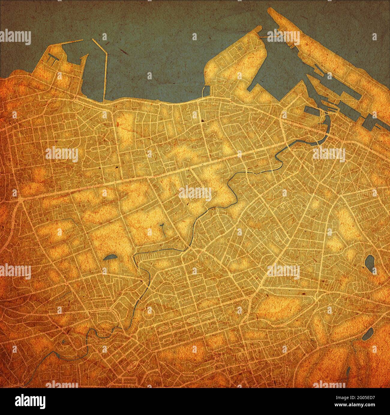 Edinburgh road map hi-res stock photography and images - Alamy