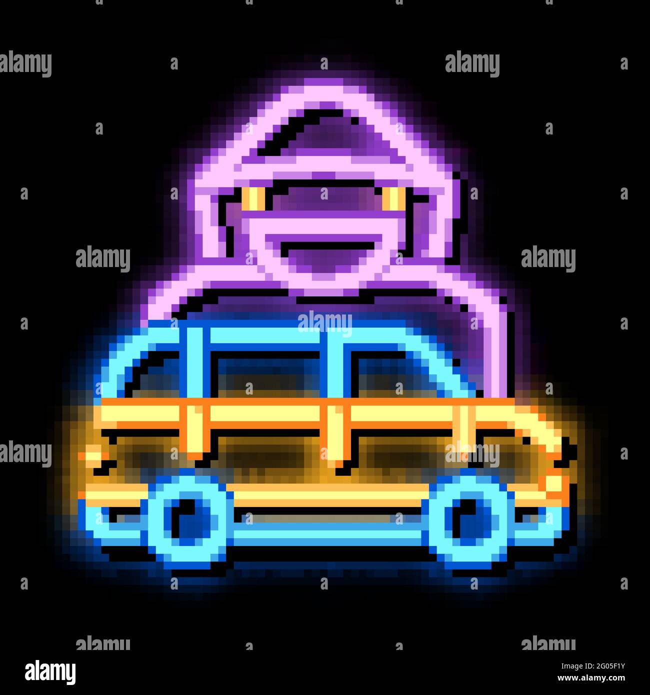 Car Driver Logo neon glow icon illustration Stock Vector Image & Art ...