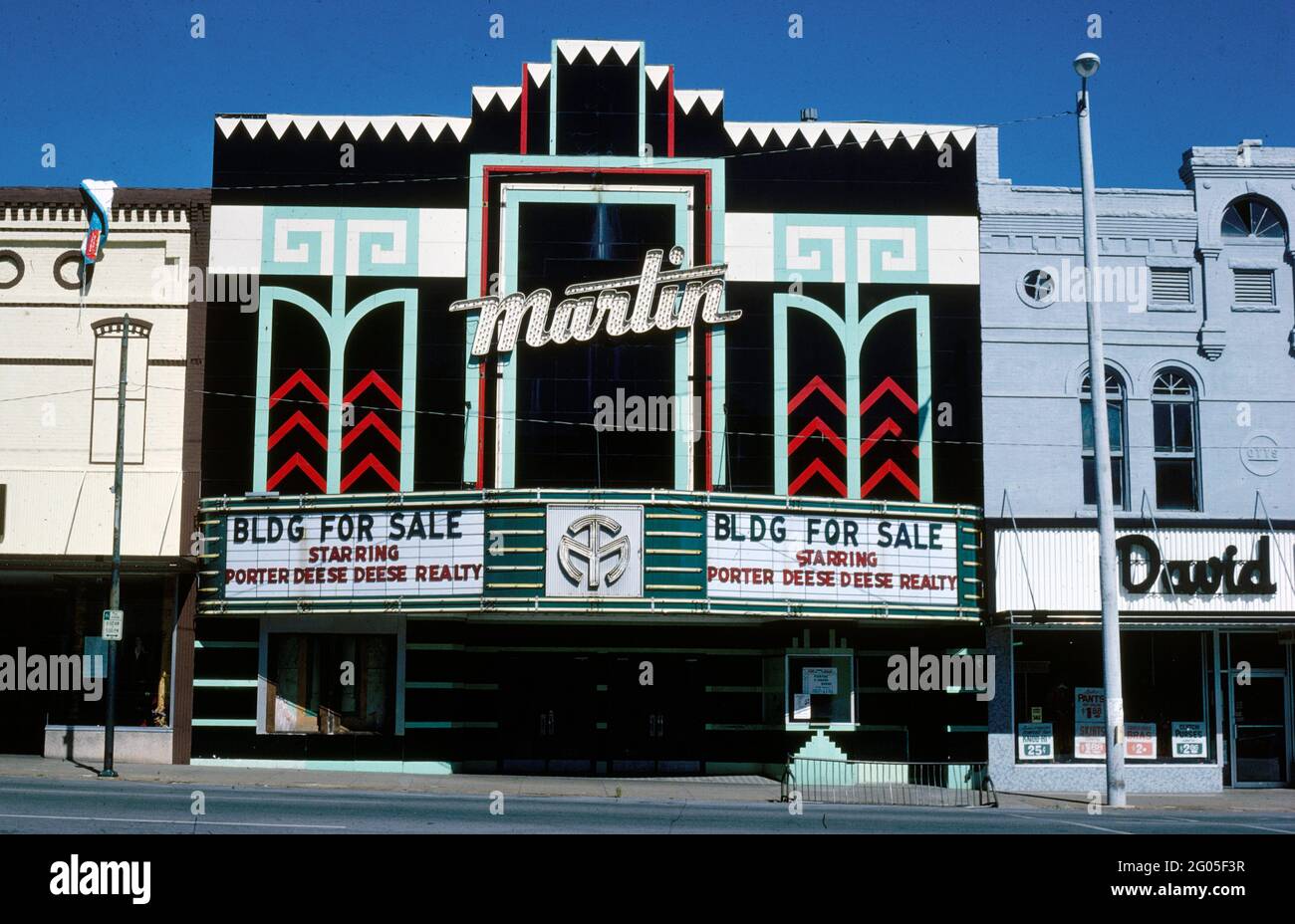 1980s America - Martin Theater, Talladega, Alabama 1980 Stock Photo - Alamy