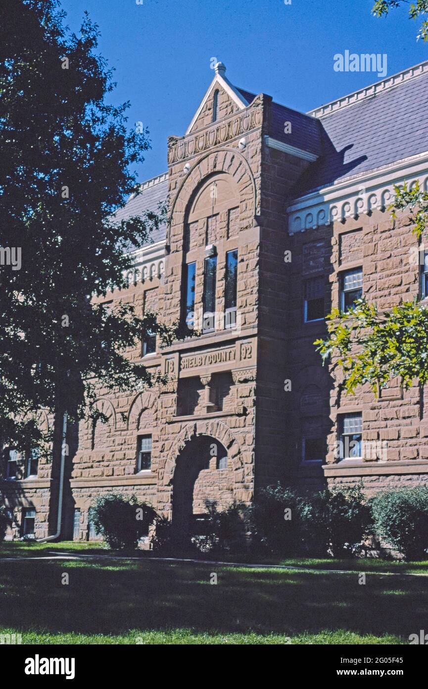 1980s United States - Shelby County Courthouse, side detail, Harlan ...