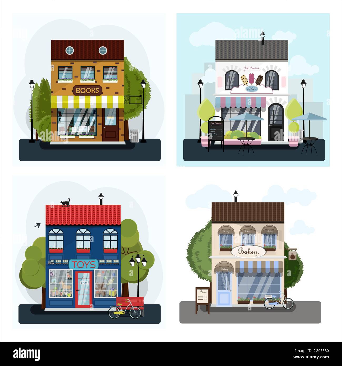 Irish pub exterior vector illustration. Flat design of facade. Beer ...