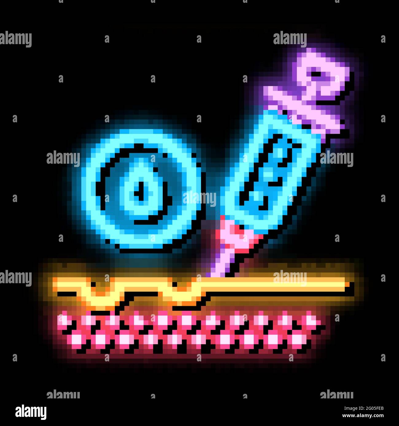 Subcutaneous Injection for Rejuvenation neon glow icon illustration ...