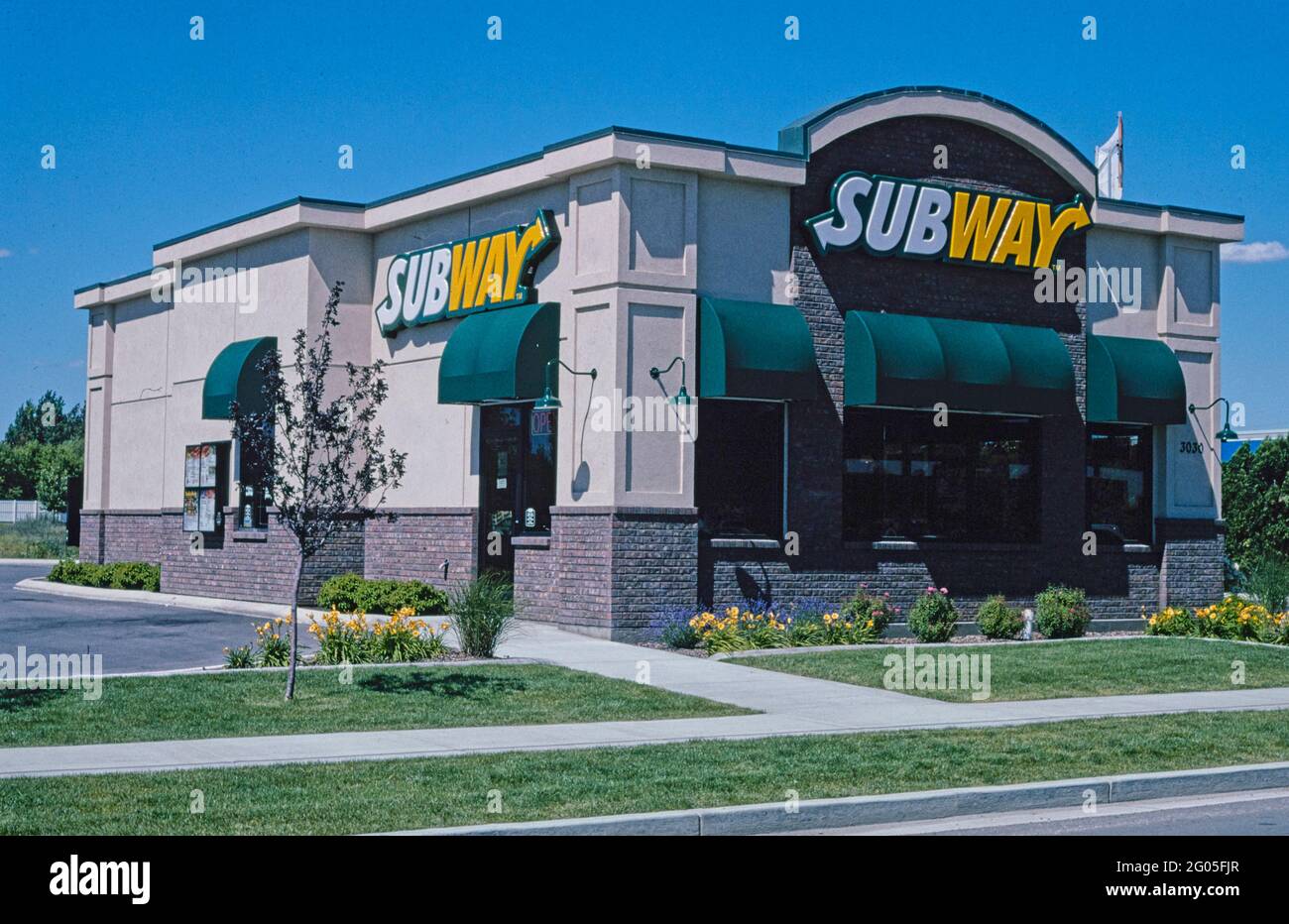 2000s America - Subway Restaurant, Meridian, Idaho 2004 Stock Photo - Alamy