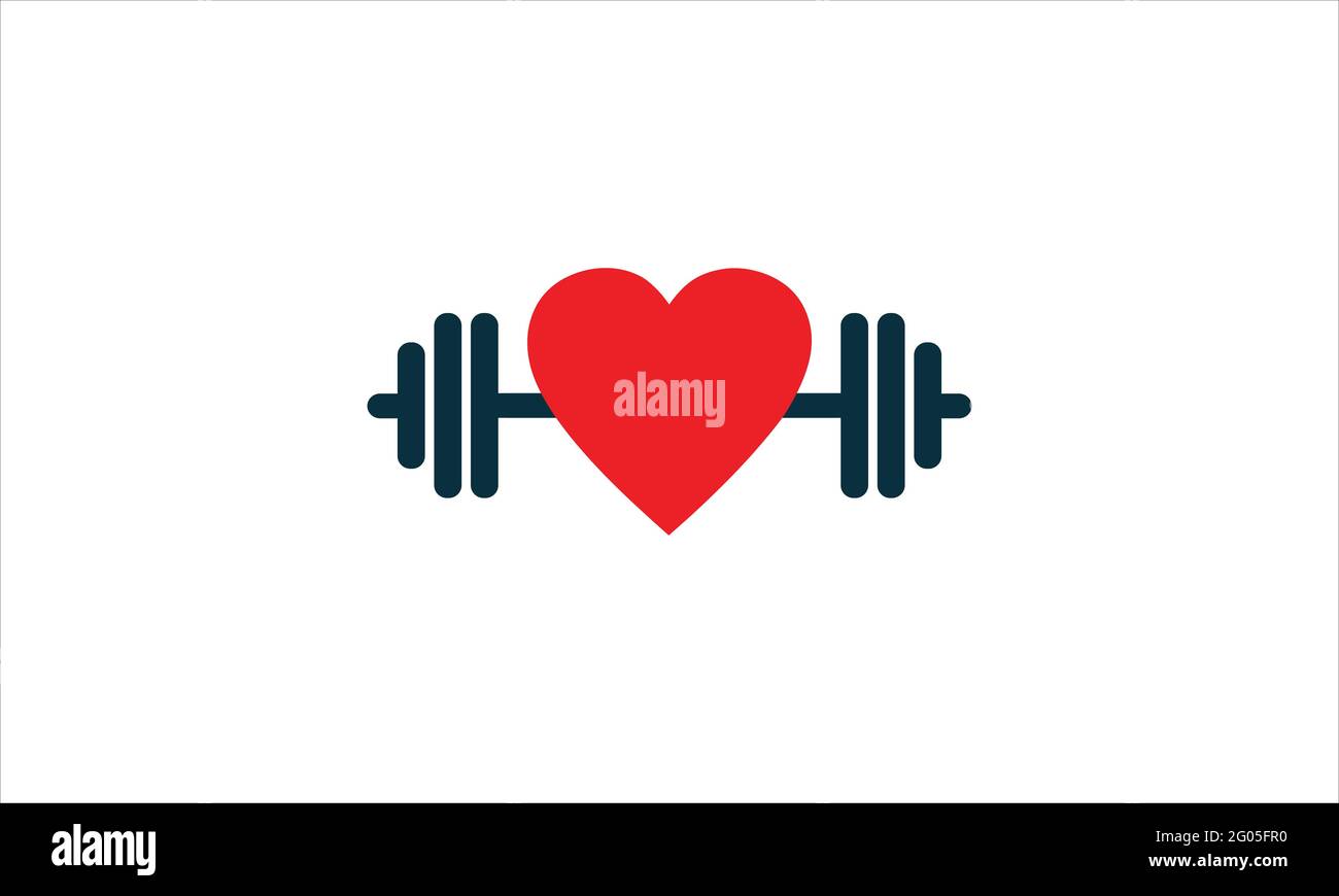 love fitness healthy sport symbol logo vector design illustration ...