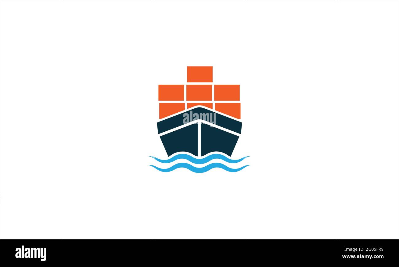 Boat shipping transport Shipment Cargo Boat icon vector logo concept of ...