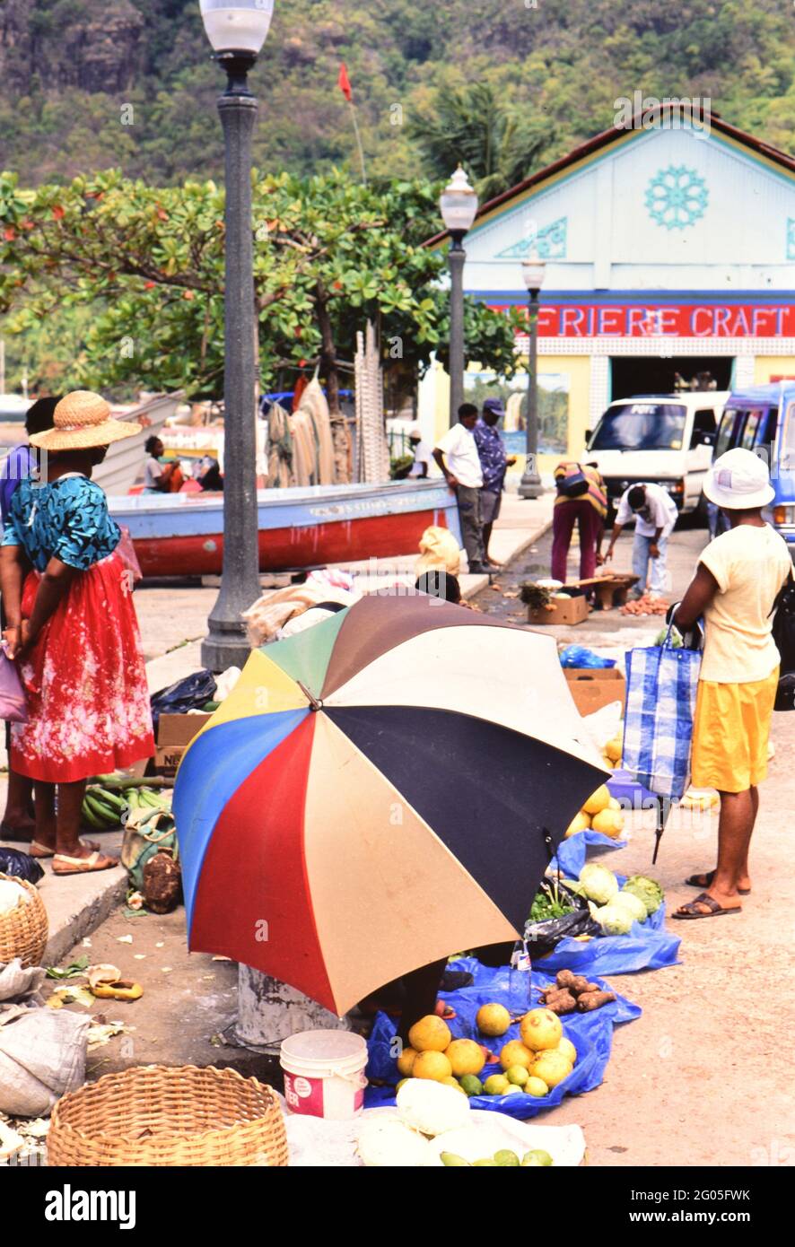 Caribbean st lucia soufriere market hi-res stock photography and images ...