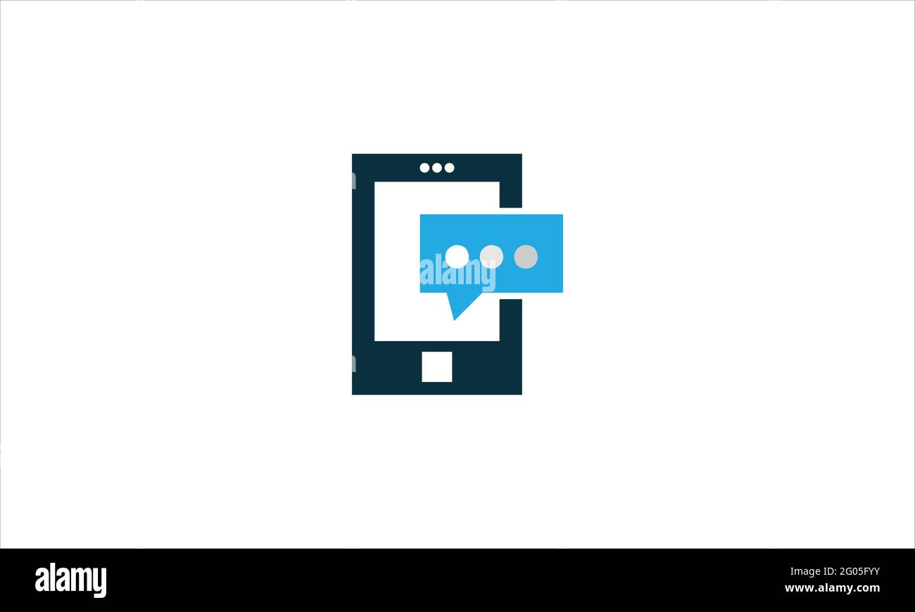 Phone chat Message icon Logo design template vector illustration Stock ...