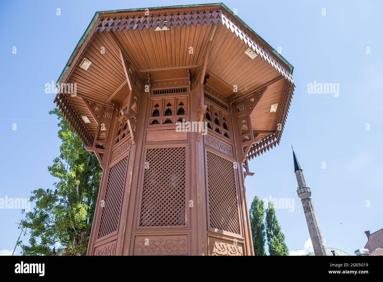 Sebilj is a Ottoman-style wooden fountain (sebil) in the centre of ...