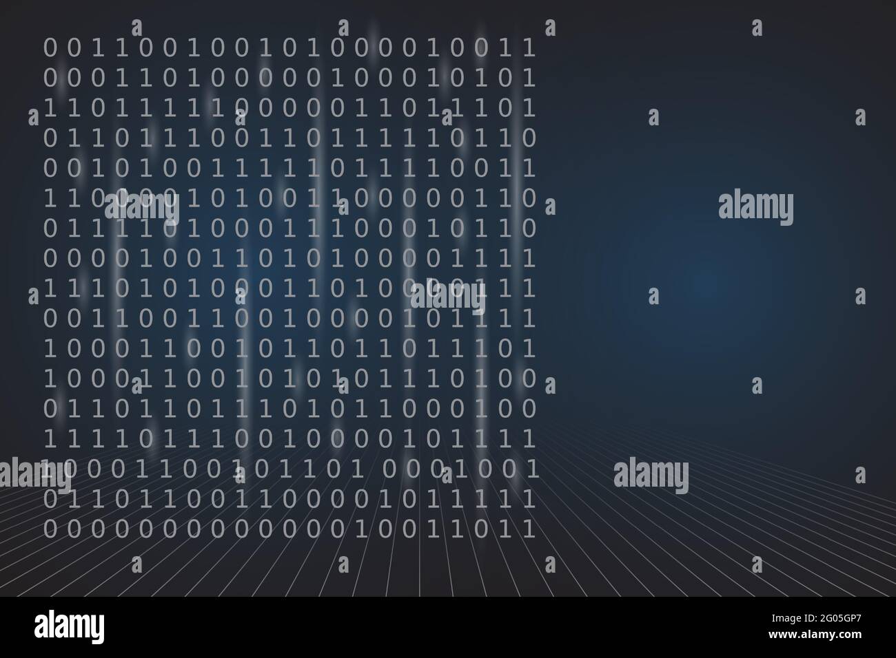 Program Datum Background Programming Binary Coding Matrix Vector Illustration Stock Vector
