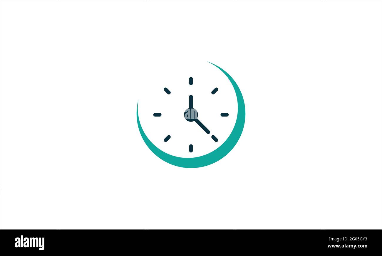 Moon Clock icon Logo design vector template illustration Stock Vector ...