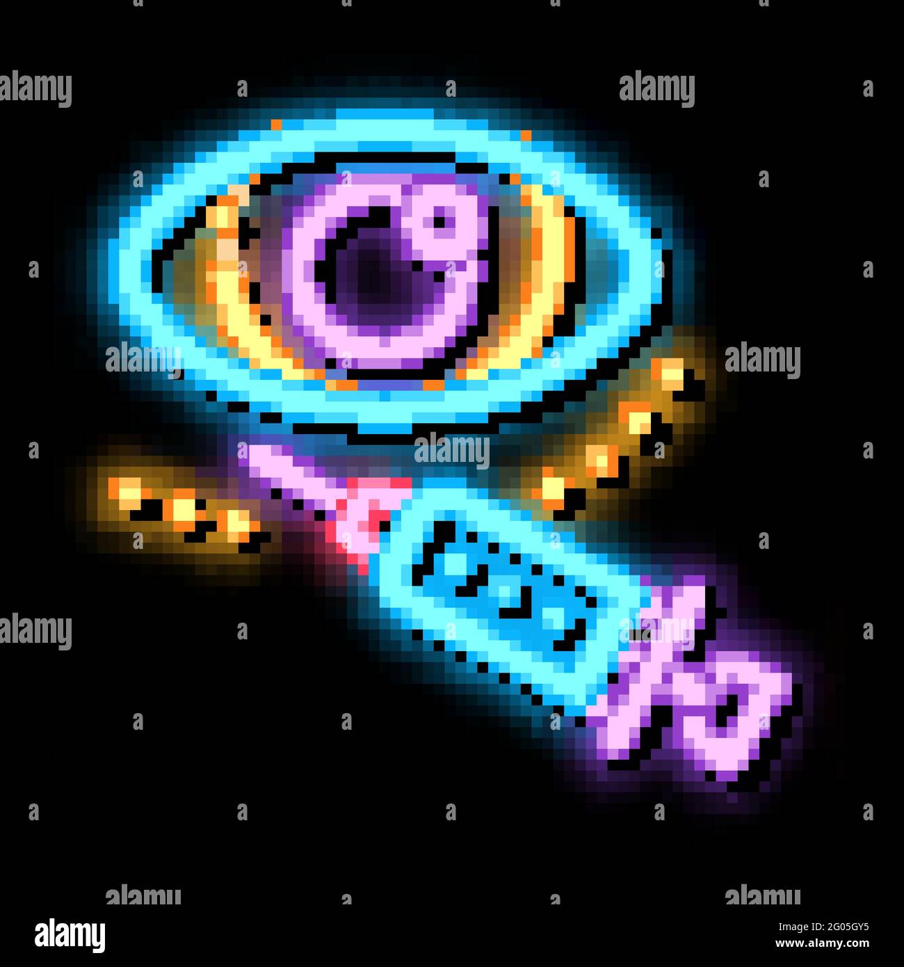 Eye Cosmetology Injection neon glow icon illustration Stock Vector ...