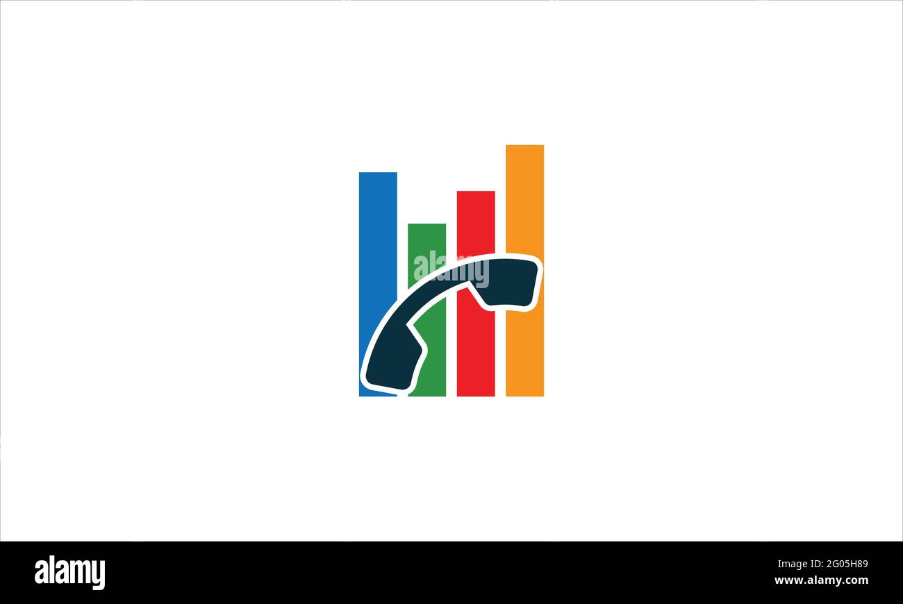 Graph Call Logo Icon Design vector illustration template symbol Stock ...