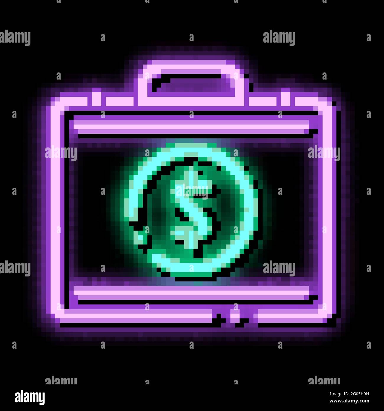Money Dollars Case neon glow icon illustration Stock Vector Image & Art ...