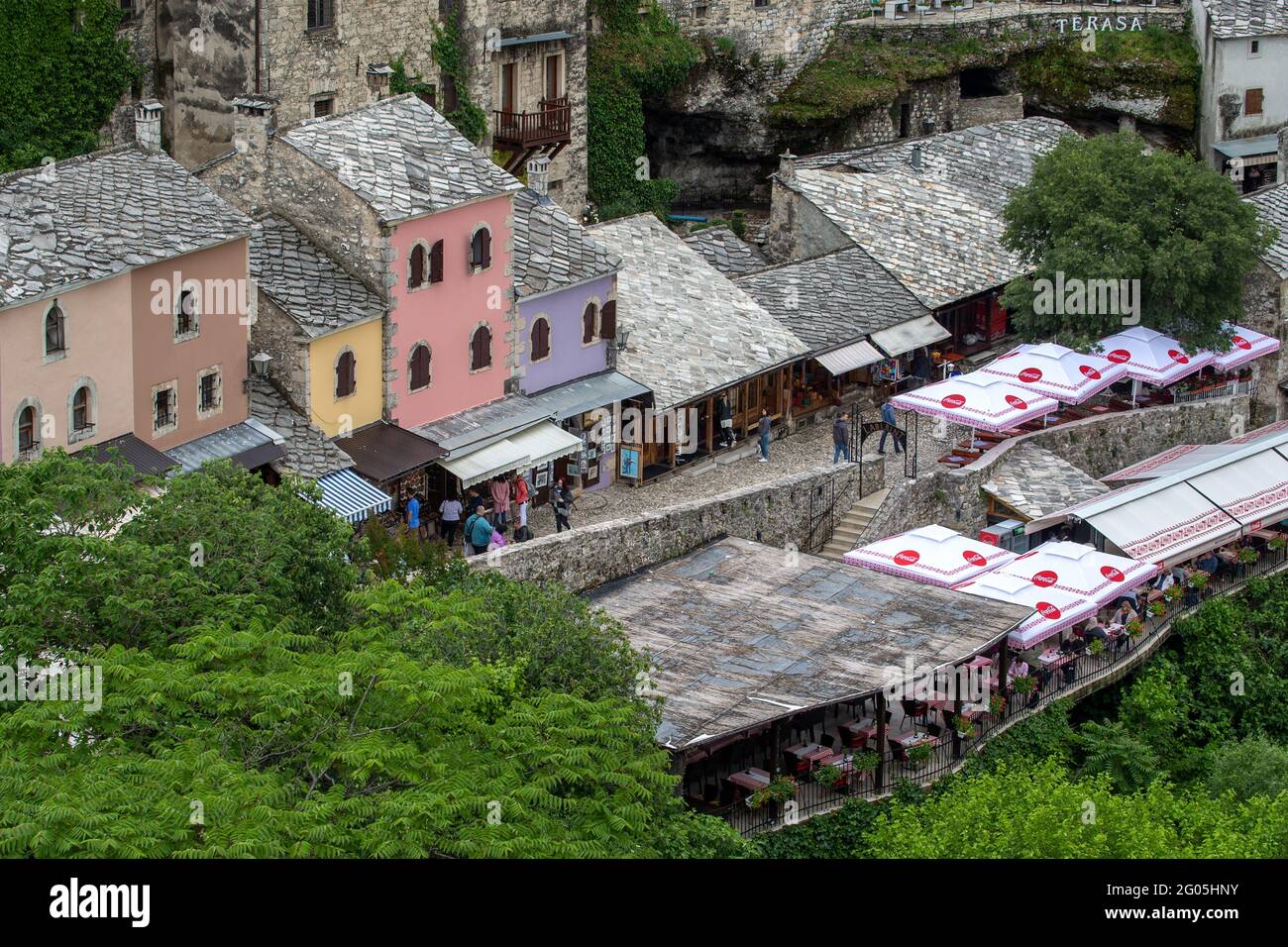 Old Bazaar (Kujundziluk), from Koski Mehmet Pasha mosque, Mostar ...