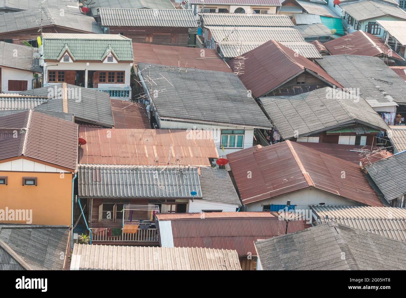 Bangkok slums aerial hi-res stock photography and images - Alamy