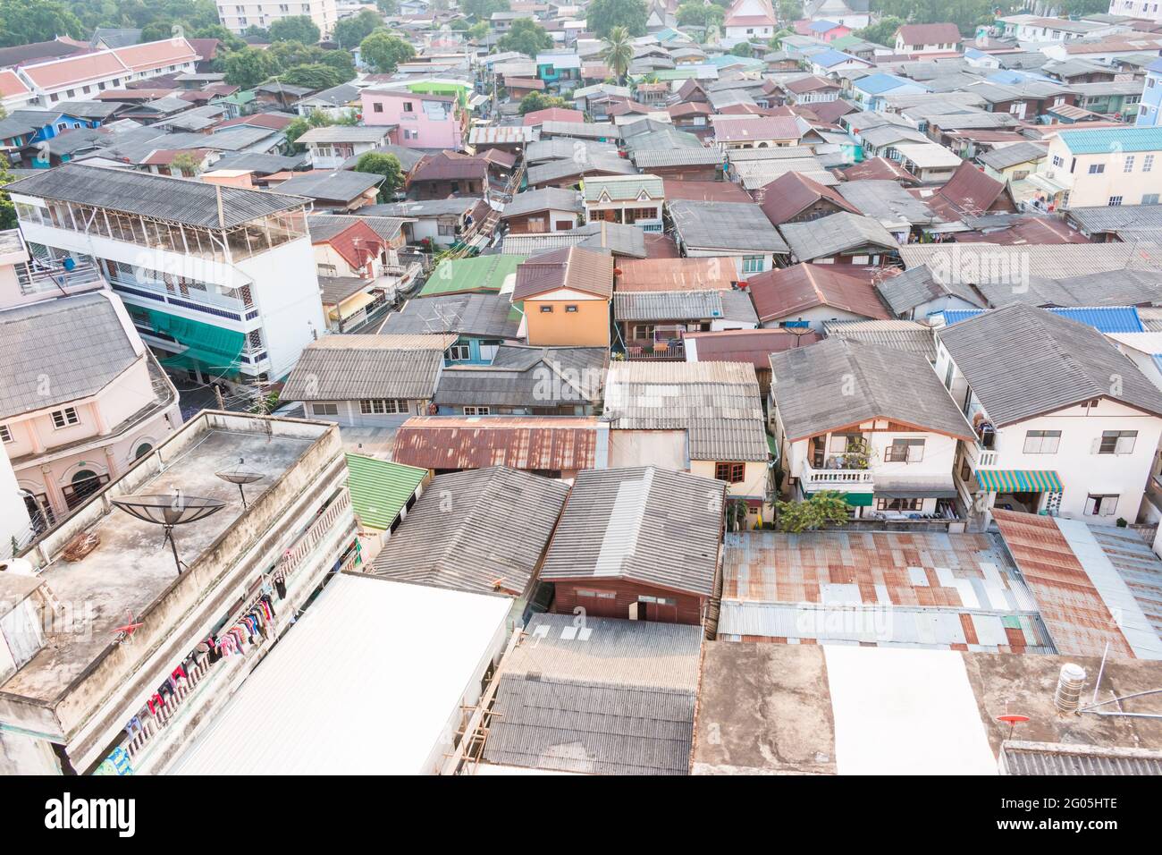 Bangkok slums aerial hi-res stock photography and images - Alamy