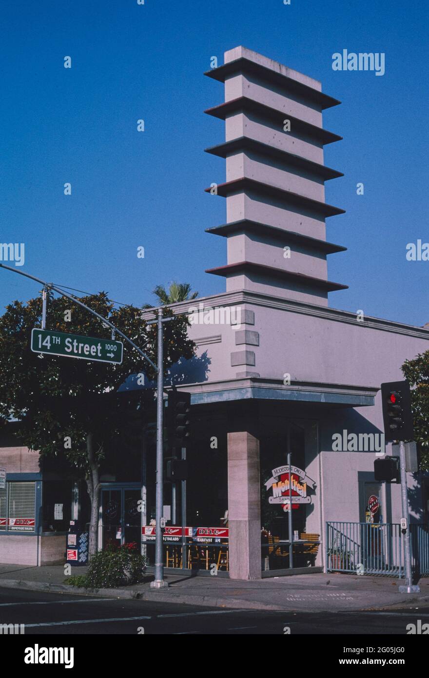 2000s America - The Deli Station, Modesto, California 2003 Stock Photo ...