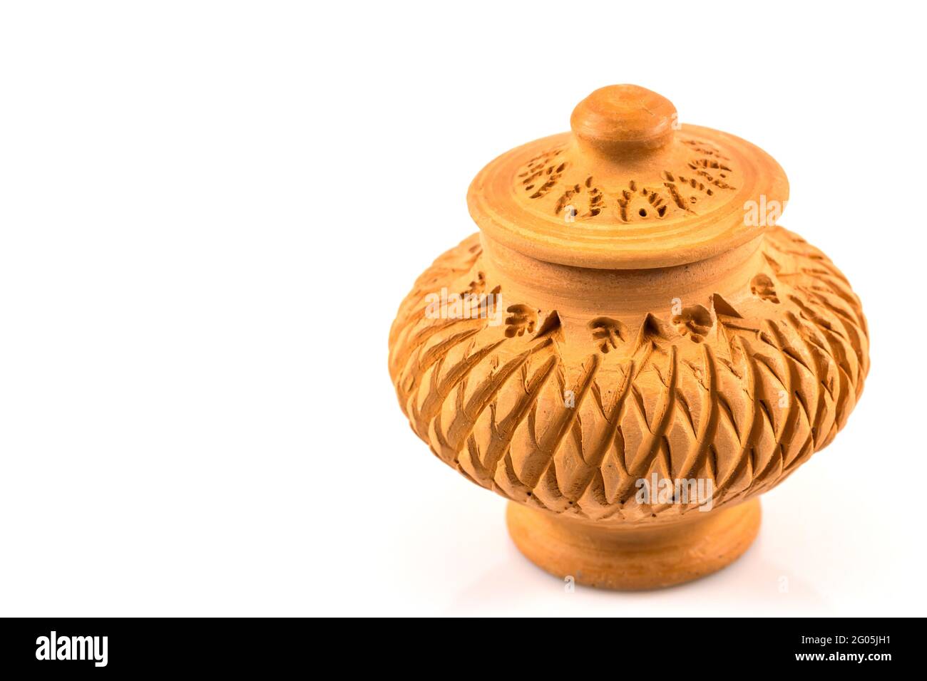 Vintage Clay Pot with hand made texture Stock Photo - Alamy