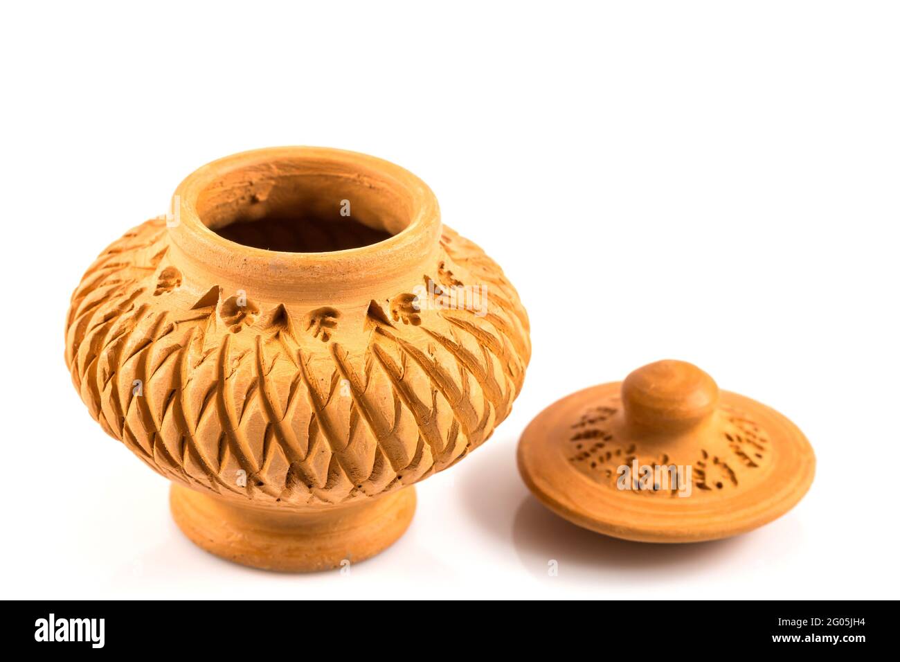 Vintage Clay Pot with hand made texture Stock Photo - Alamy