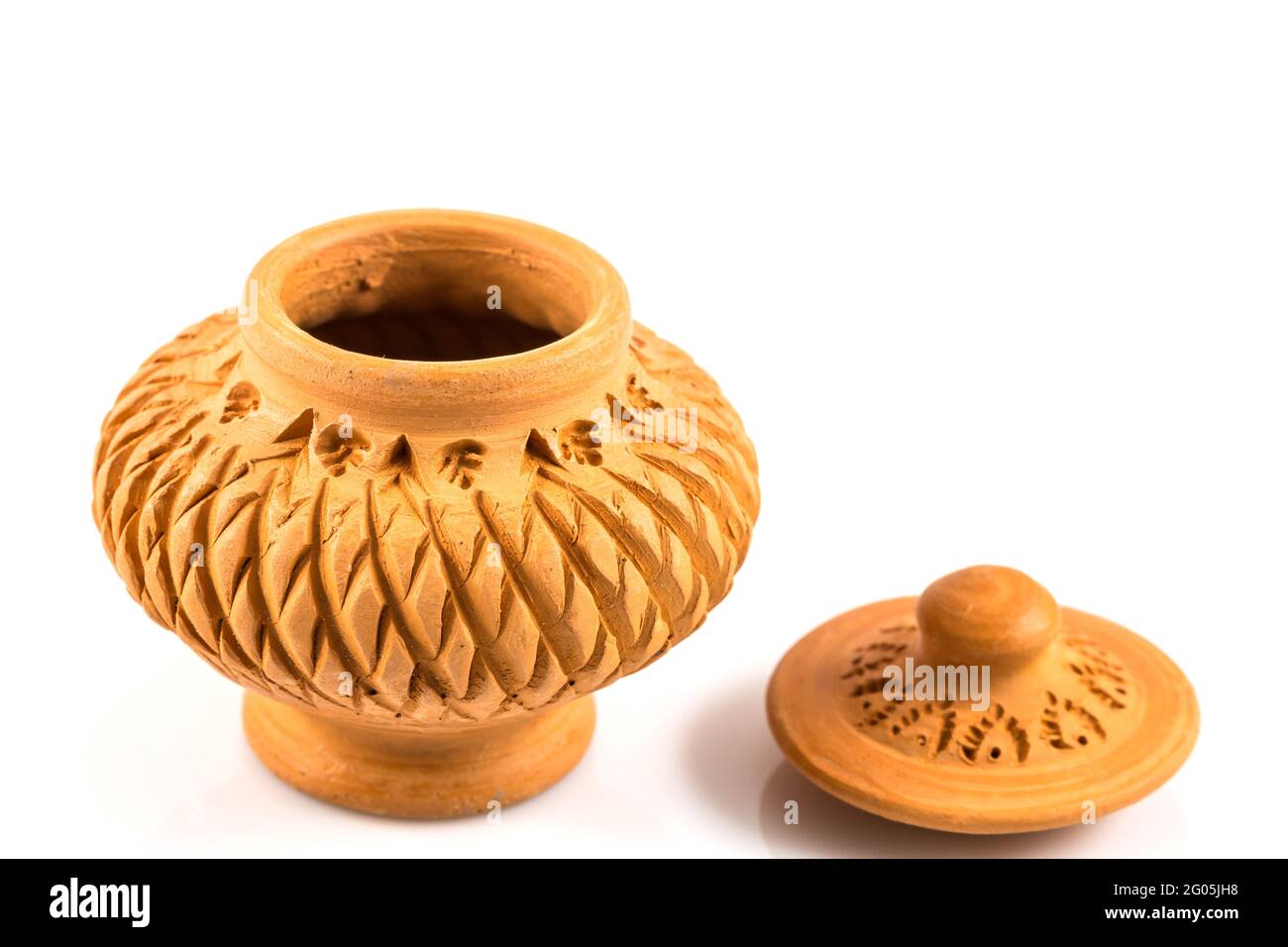 Vintage Clay Pot with hand made texture Stock Photo - Alamy