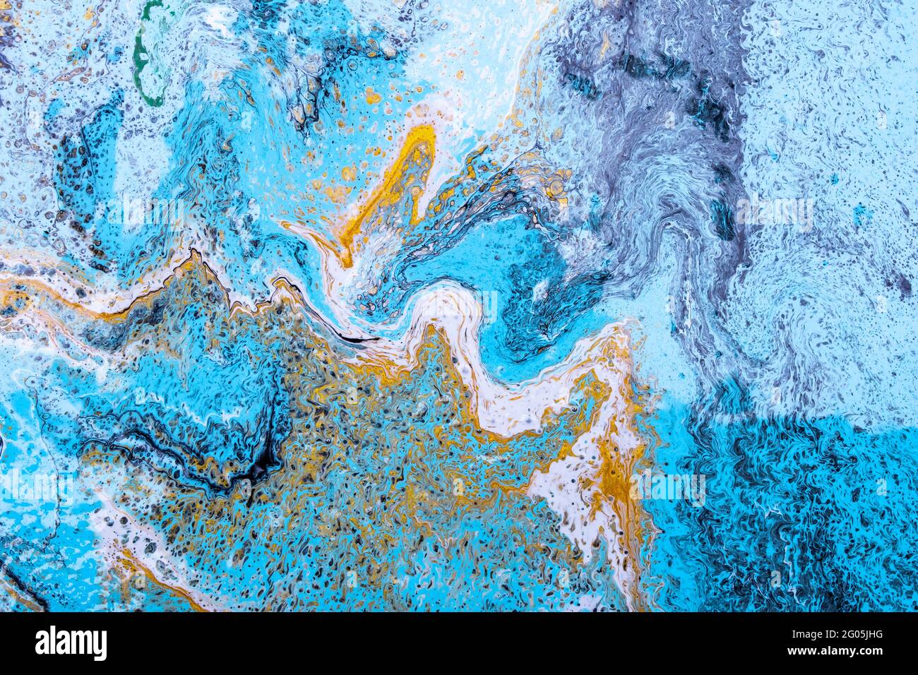 Blue alcohol ink, swirl pattern, modern fluid art, painted background ...