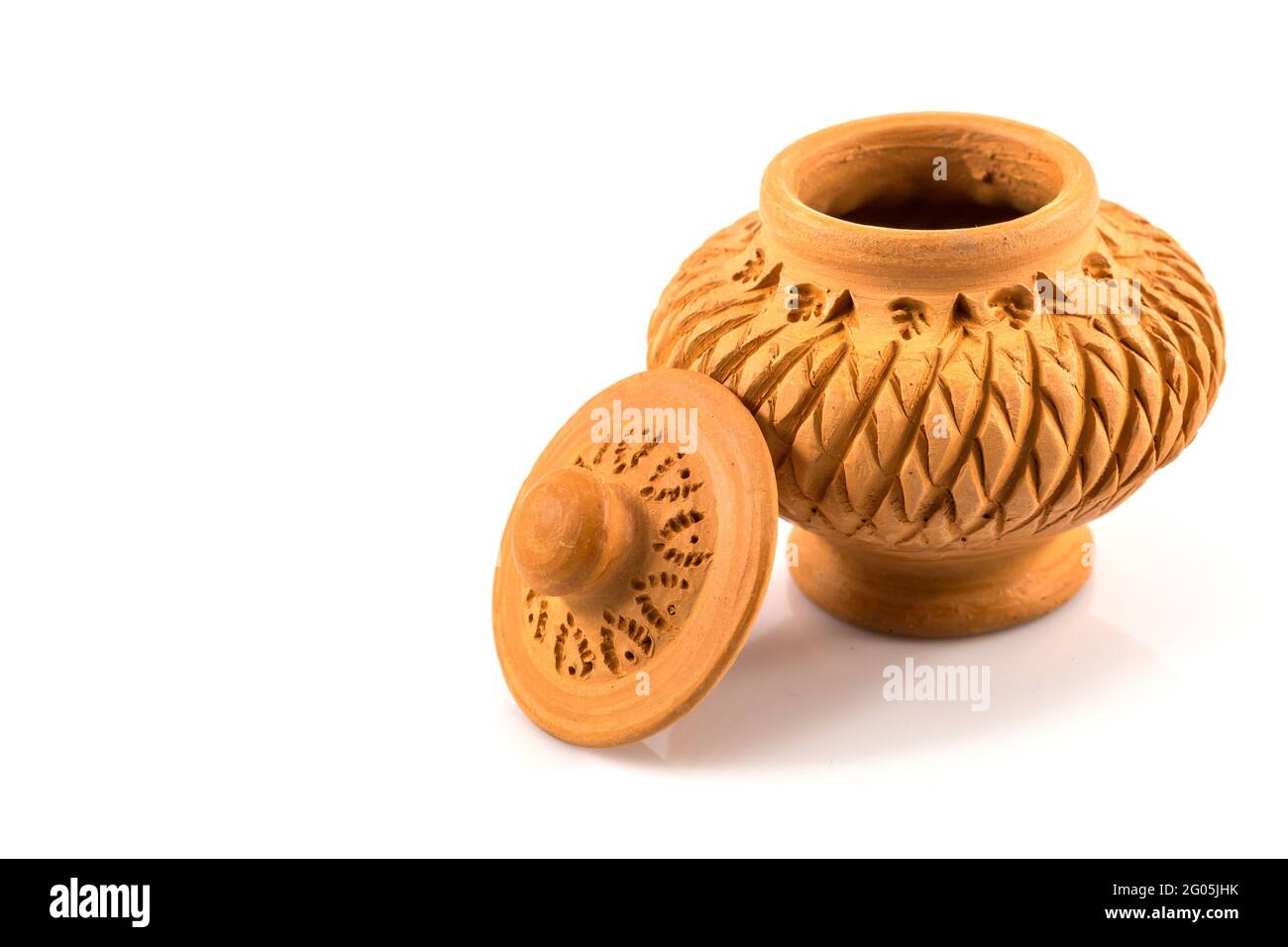 Vintage Clay Pot with hand made texture Stock Photo - Alamy