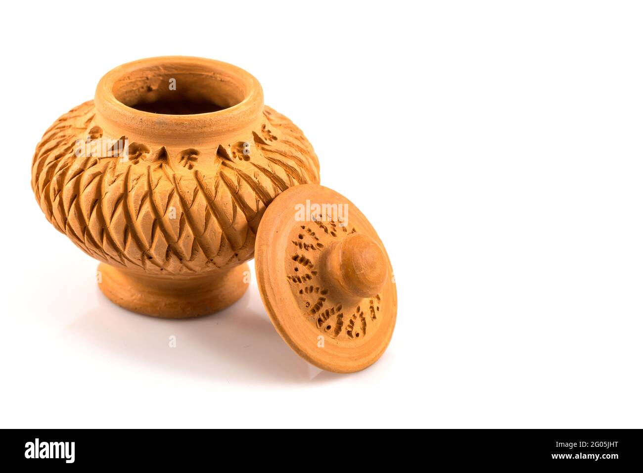 Vintage Clay Pot with hand made texture Stock Photo - Alamy