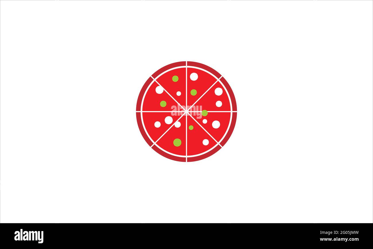 Pizza food icon Logo vector template illustration symbol Stock Vector ...