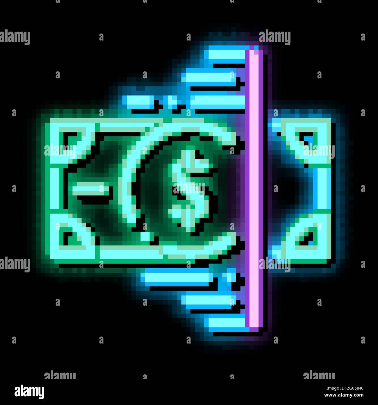 Currency Checking Tape neon glow icon illustration Stock Vector Image ...